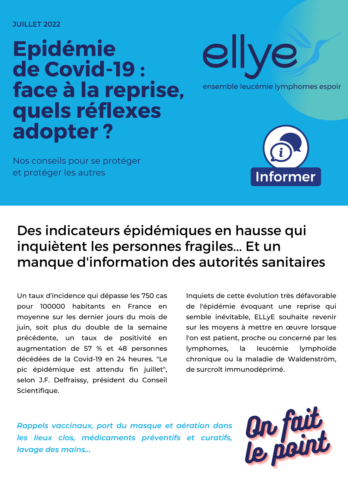 Face à la reprise épidémique, quels bons réflexes? | Ellye